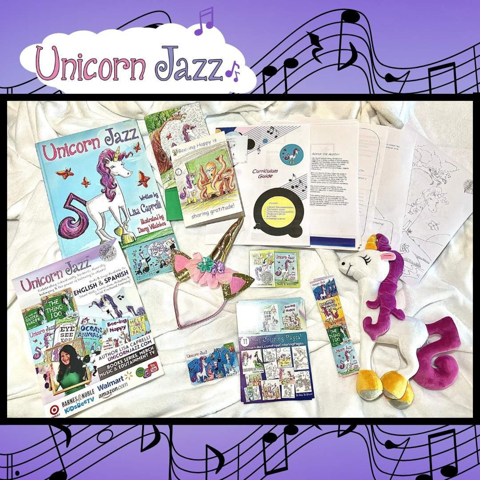 Unicorn Jazz Kids Loved Popular Unicorn Plush Toy Gift Based on ...