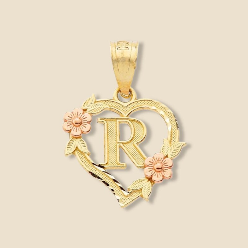 Letter R Necklace - Etsy