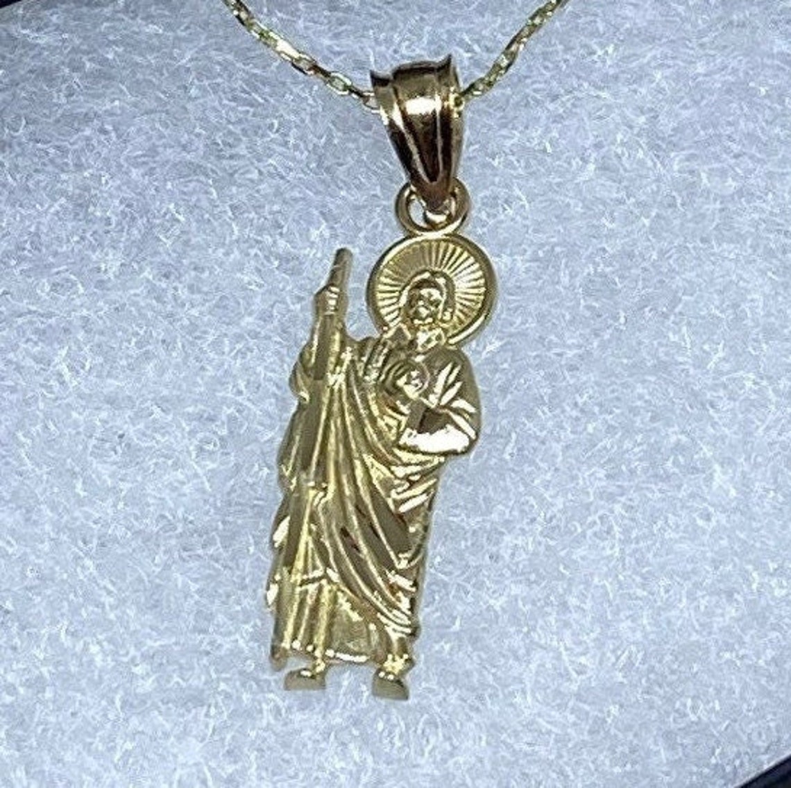 Saint Judith Necklace 14k Solid Gold Pendant Perfect Gift for - Etsy