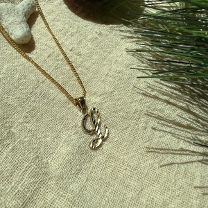 14k Solid Gold Initial L Pendant Initial or Letter Charm Perfect Gift ...