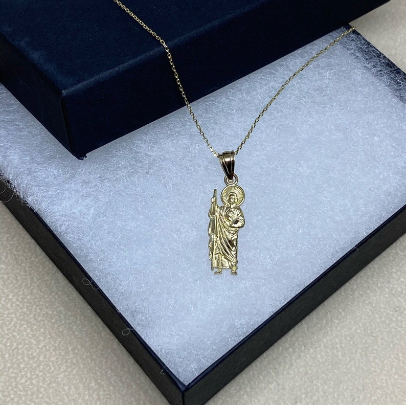 Saint Judith Necklace 14k Solid Gold Pendant Perfect Gift for - Etsy