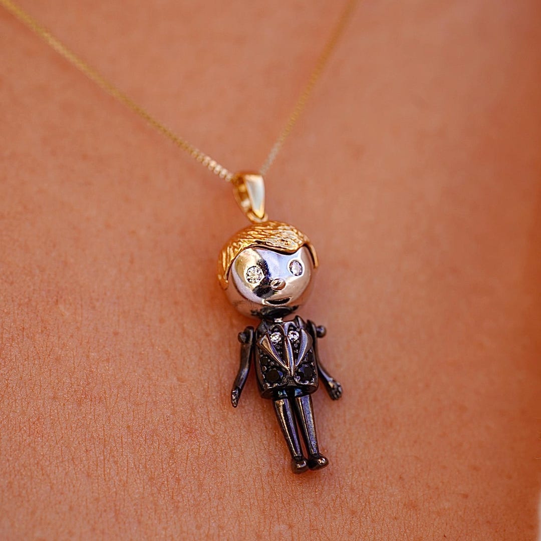 14K Solid Gold 3D Sculpture Charm | Timeless Gift | Elegant Jewelry ...