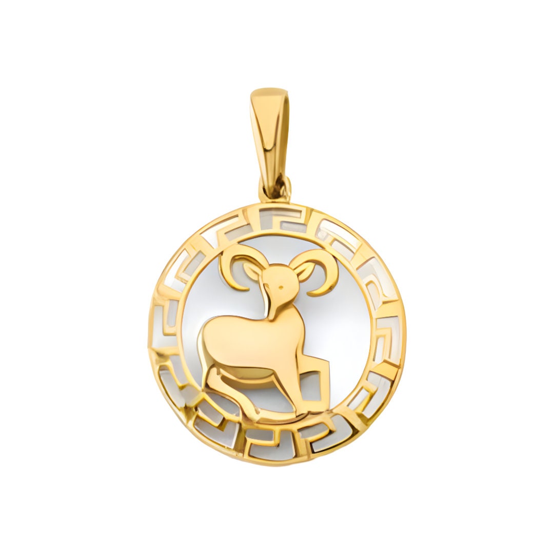 14k Gold Aries Charm Pendant | Zodiac Sign Jewelry by Tehrani Jewelry ...