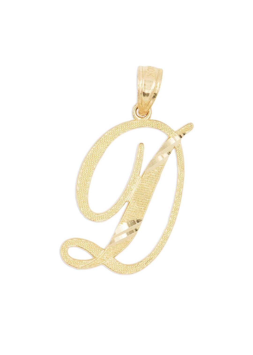 14k Real Gold Initial d Pendant/charm Gold Letter d Pendant for Him/her ...