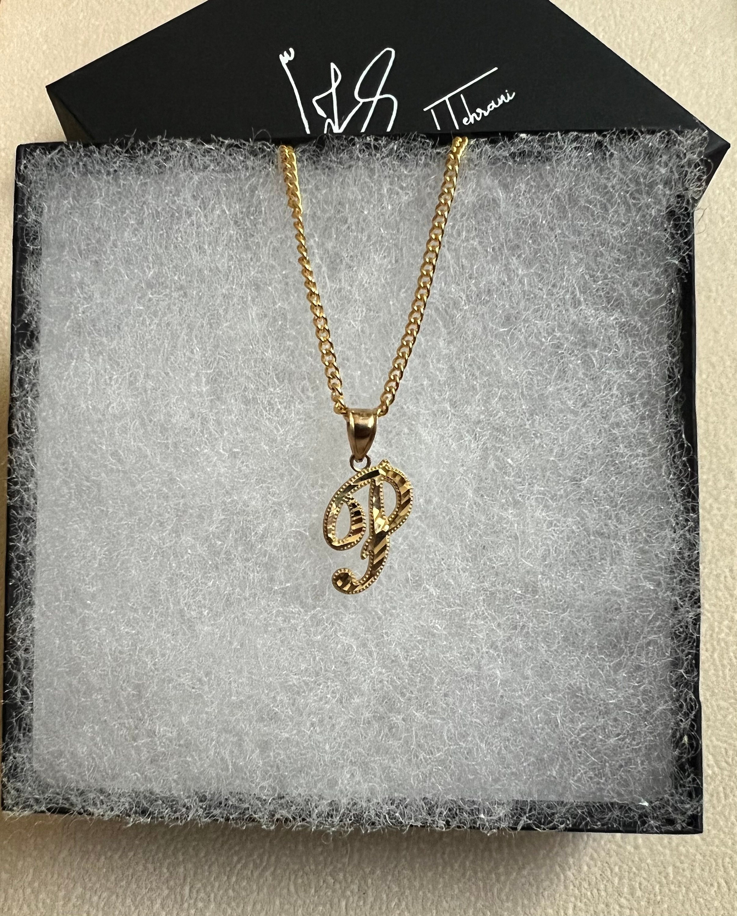 Initial or Letter P Pendant 14k Solid Gold Pendant Perfect - Etsy