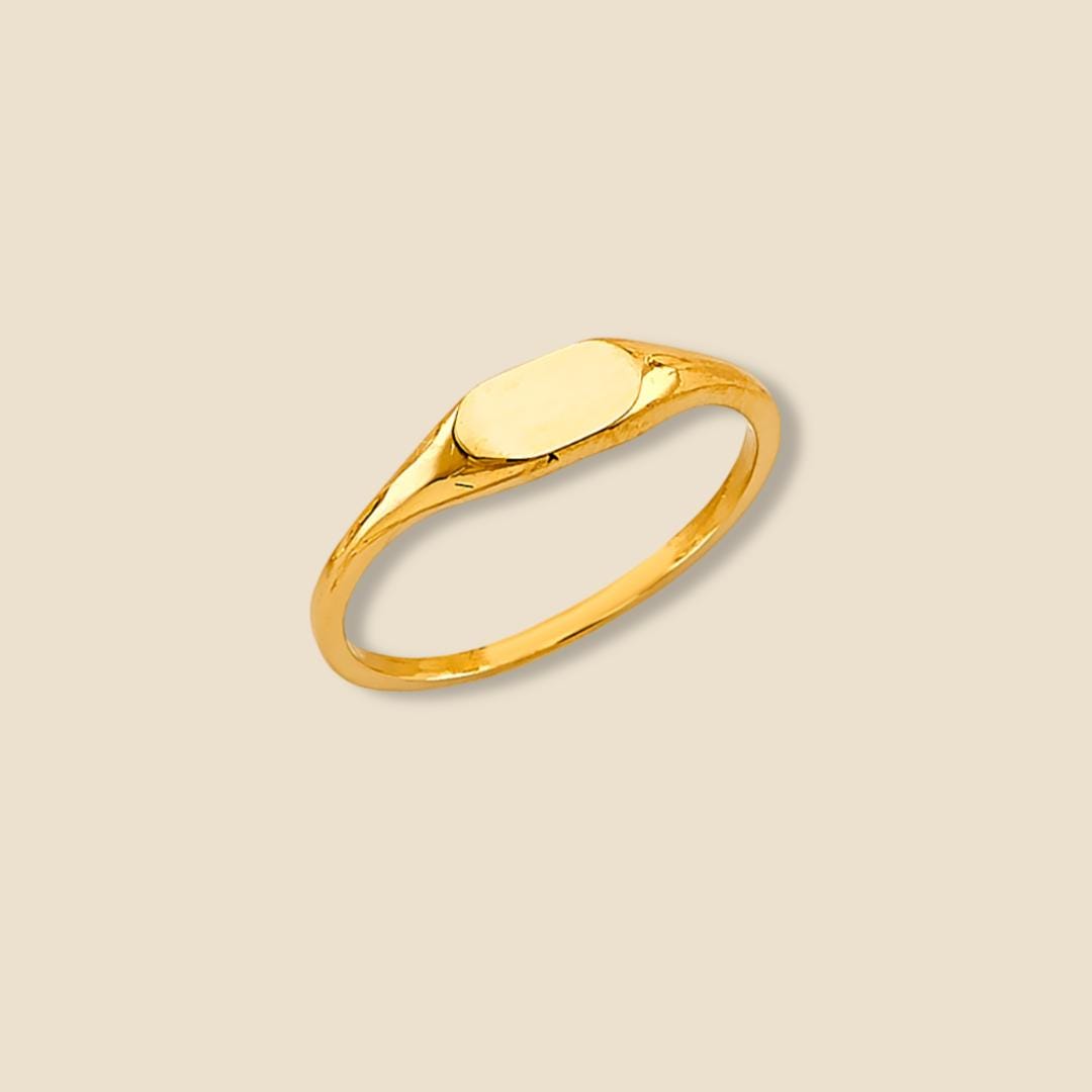 14K Gold Signet Ring | Classic & Timeless Jewelry | Unisex Solid Gold ...