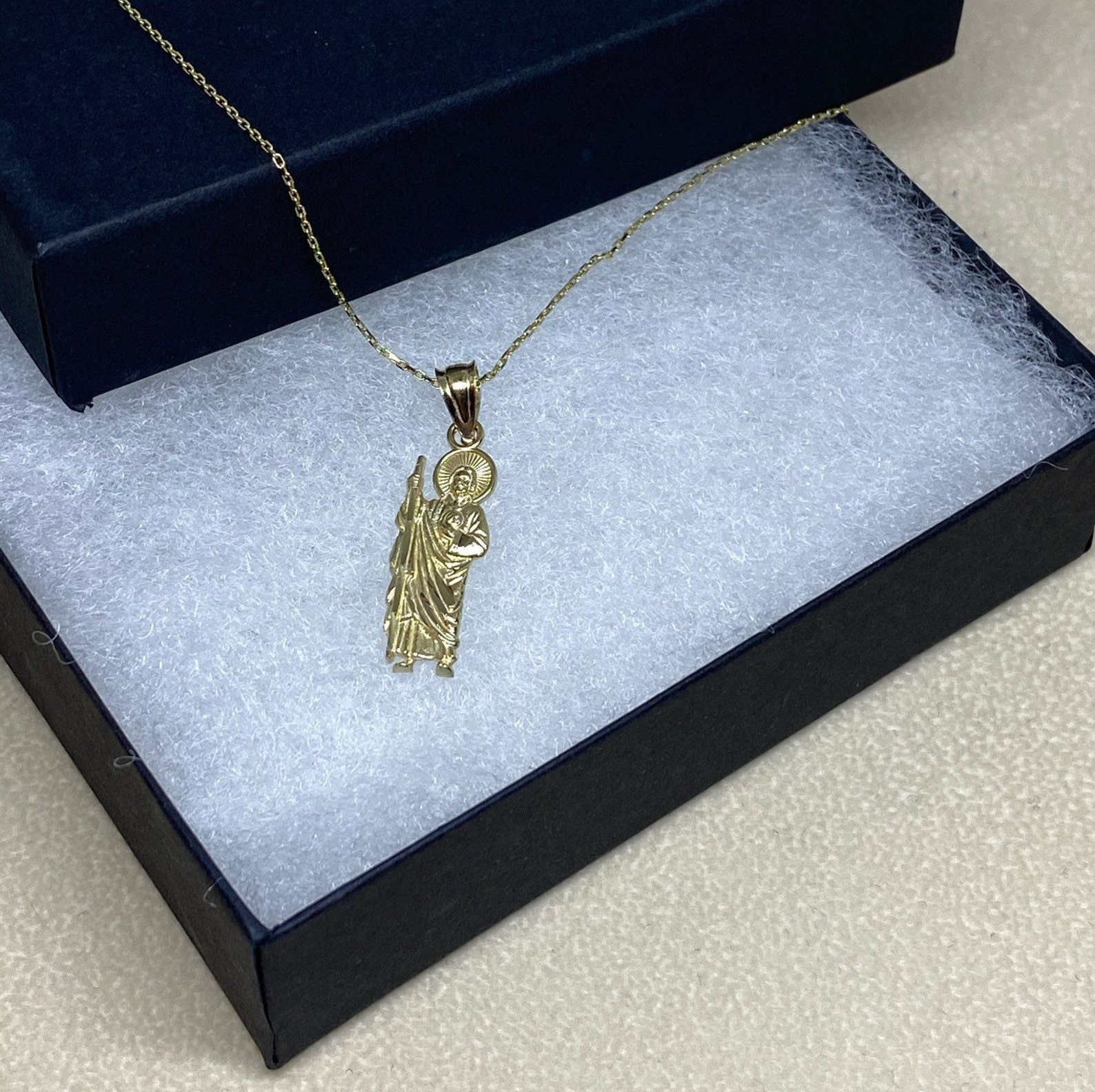 Saint Judith Necklace 14k Solid Gold Pendant Perfect Gift for - Etsy