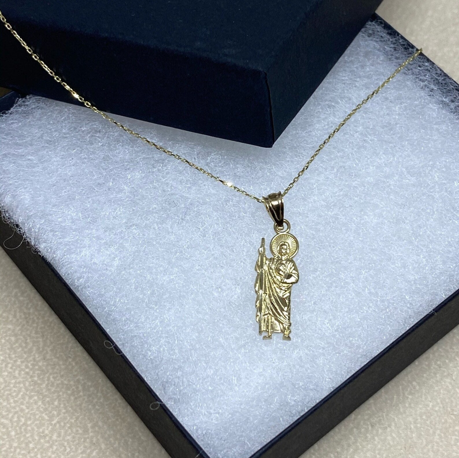 Saint Judith Necklace 14k Solid Gold Pendant Perfect Gift for - Etsy