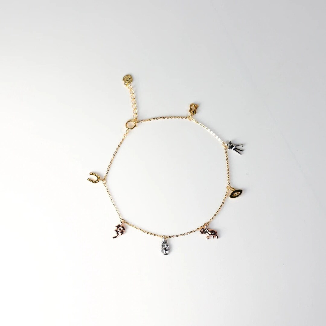 14K Solid Gold Assorted Anklet Real Gold Anklet Perfect Gift Fine ...