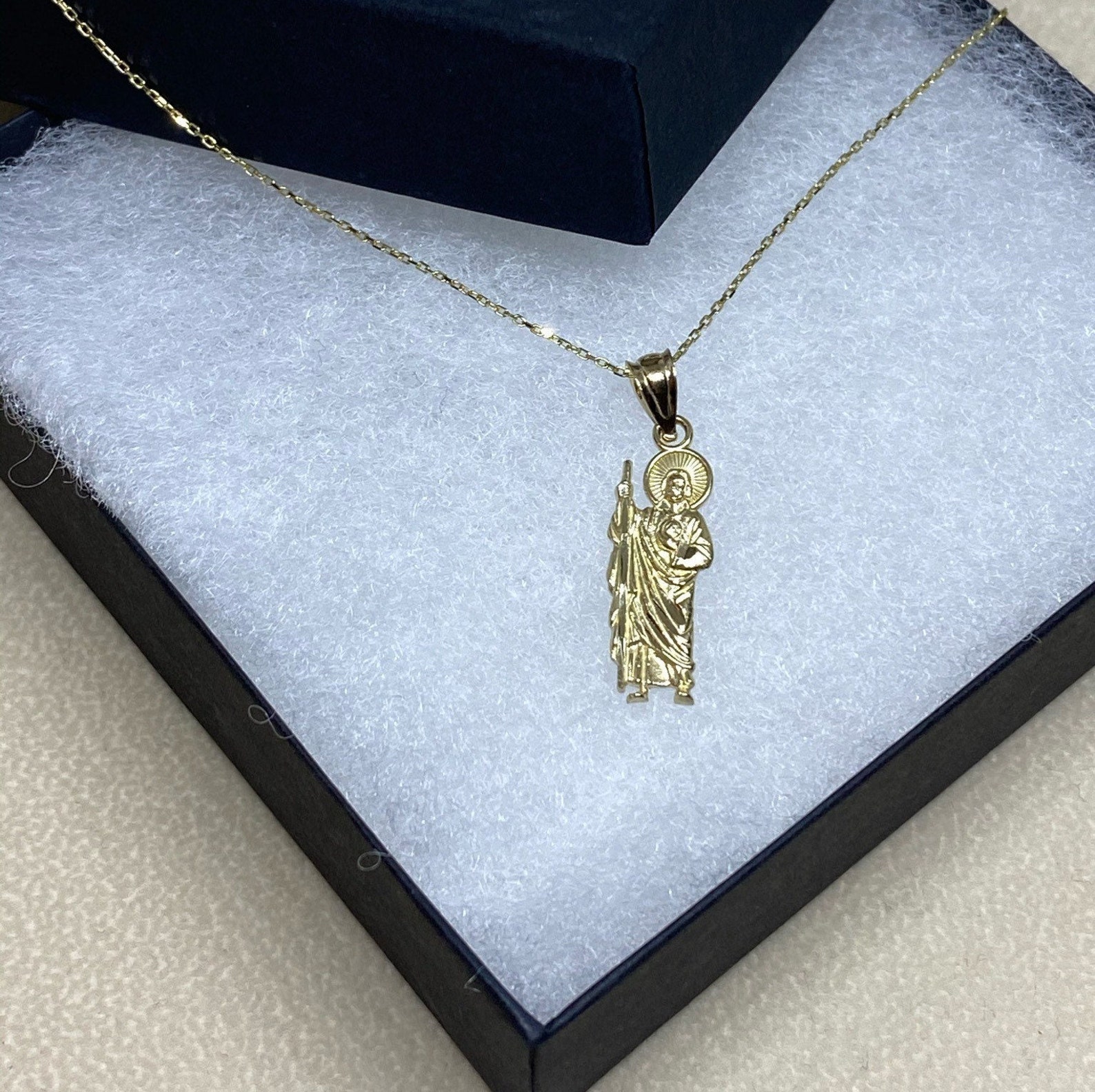 Saint Judith Necklace 14k Solid Gold Pendant Perfect Gift for - Etsy