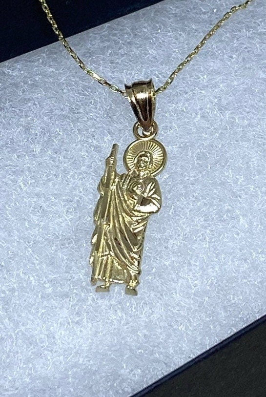 Saint Judith Necklace 14k Solid Gold Pendant Perfect Gift for | Etsy
