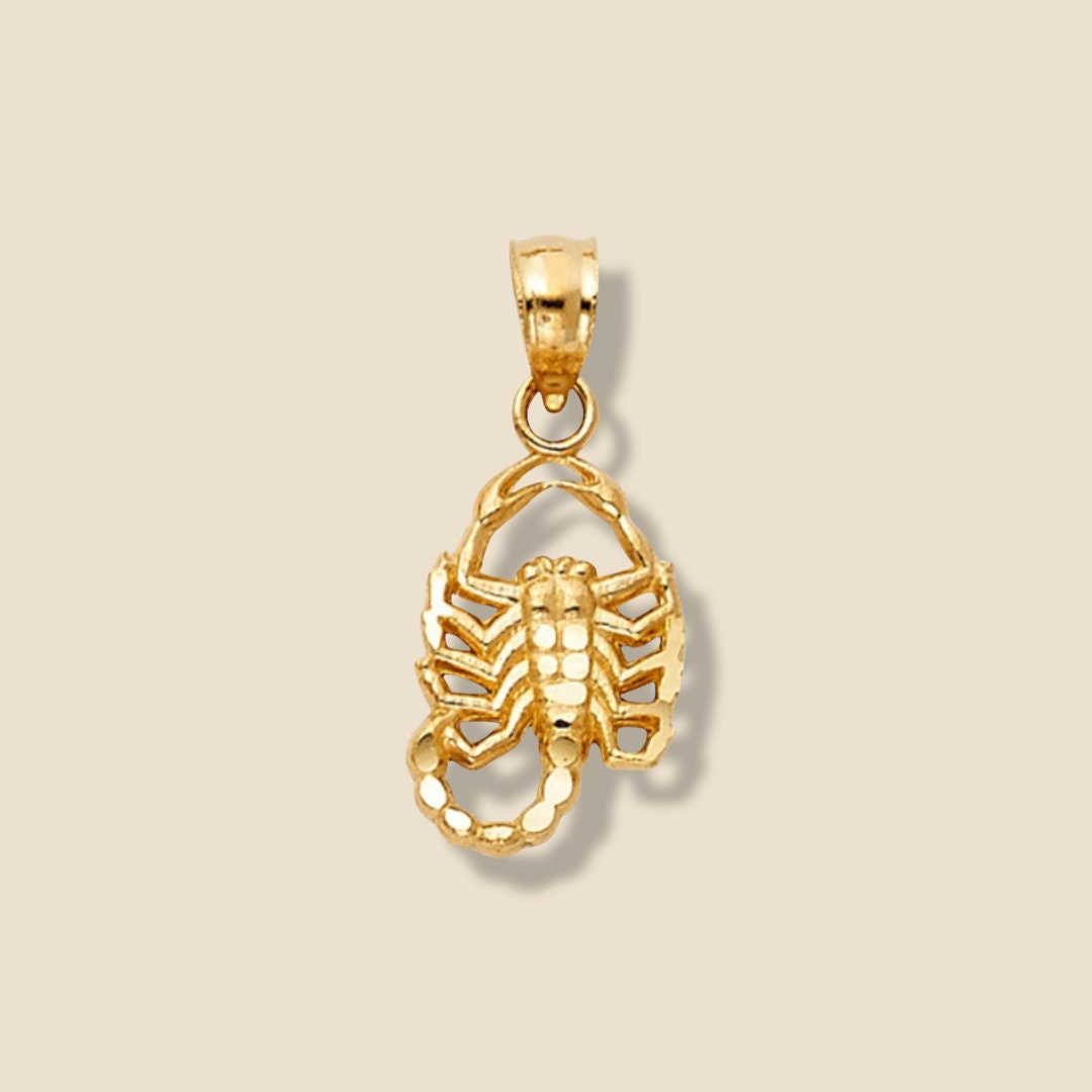 14k Solid Gold Scorpion Charm Birthday Gift Tehrani Jewelry Scorpio ...