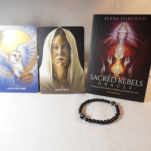 The Sacred Rebels Oracle Cards Deck Box Set With Free Gemstone Bracelet ...