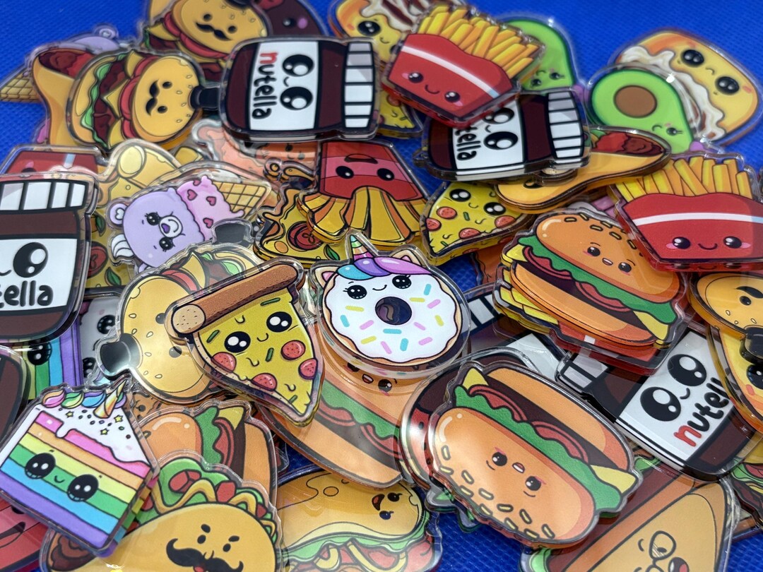 Delicious Food Themed Acrylic Flat Back Acrylics With No Hole. 10 ...