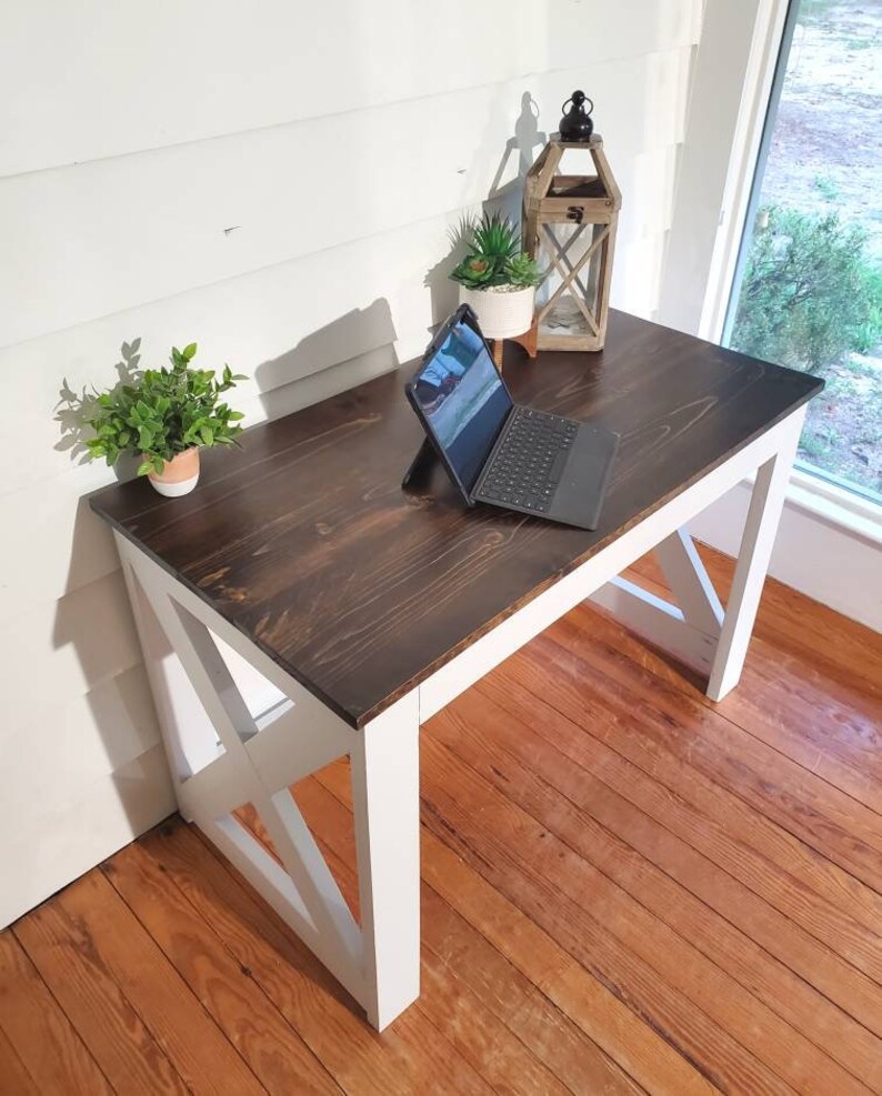 Farmhouse style desk/ office desk/ rustic desk | Etsy