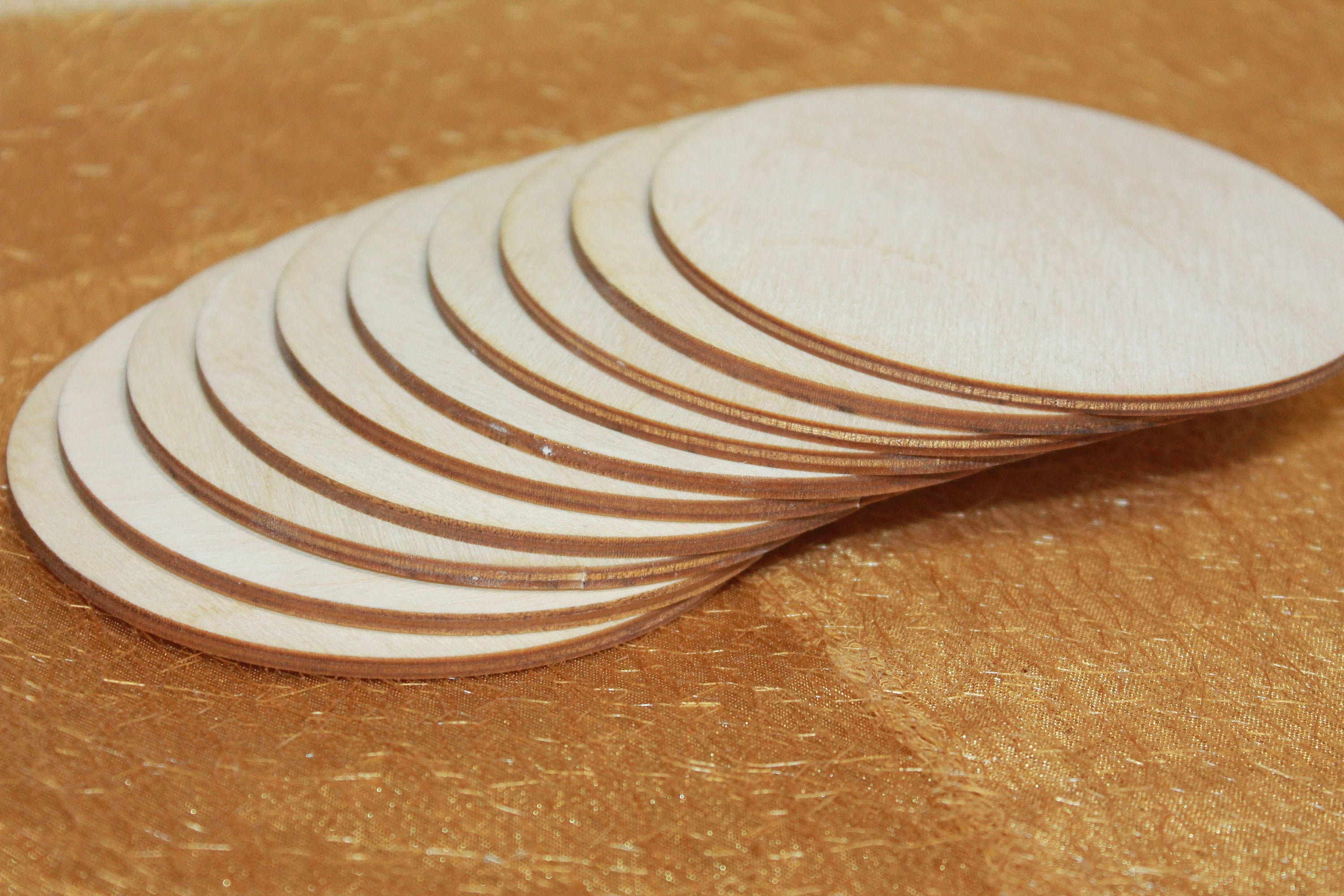 Wooden Coasters Set of 10 Blank Wooden Coasters 10 Round For | Etsy