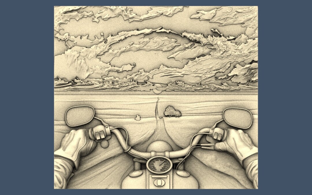 Motorcycle Rider CNC Relief STL Model, Wood Wall Art (digital File) - Etsy