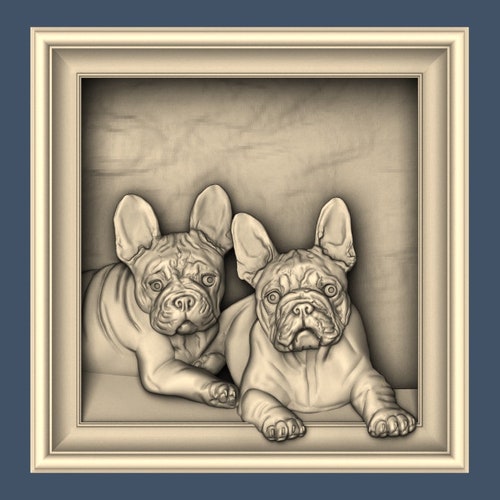 Three Dogs Hunting Animal STL Model CNC Router Engraver - Etsy