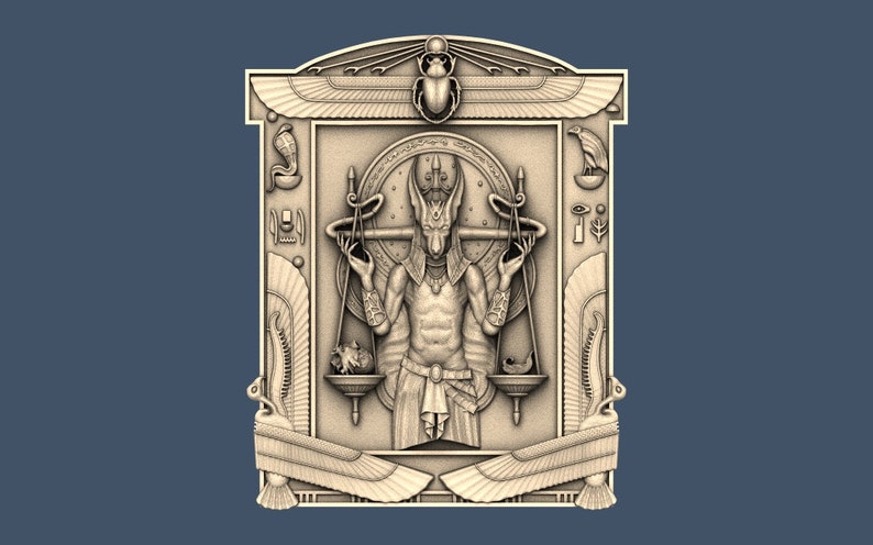 Anubis CNC Relief | Egyptian God STL Model for CNC Router - Etsy