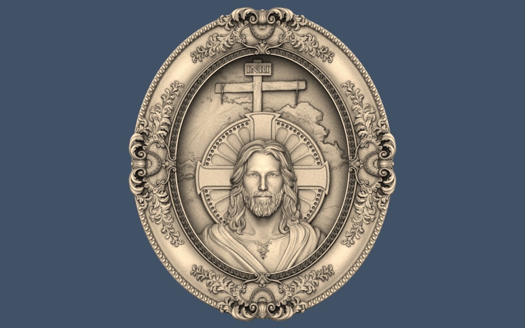 Jesus Christ Religion Cross STL Model CNC Router Engraver Artcam Aspire ...