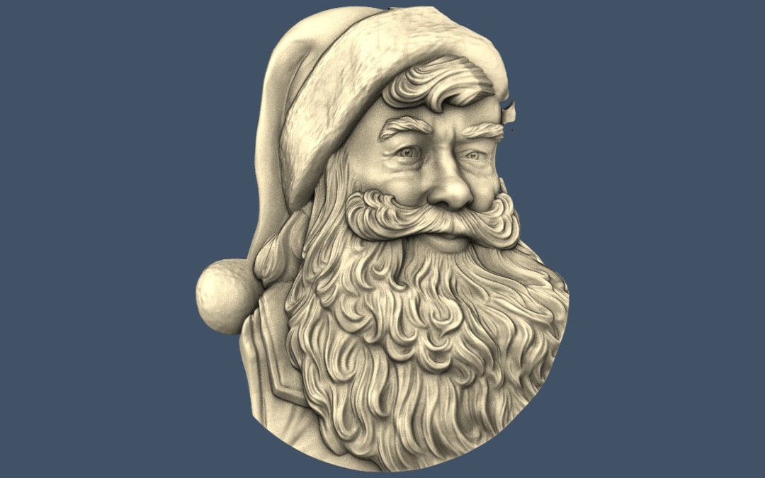 Christmas Holidays Santa Claus STL Model CNC Router Engraver Artcam ...