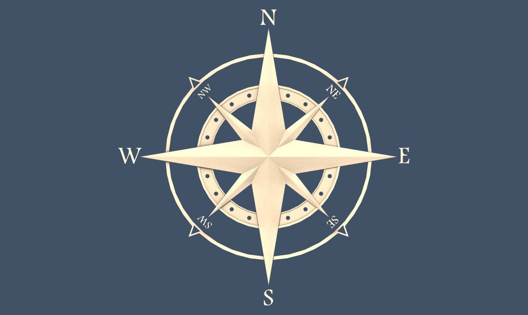 Compass Ship Sea Orientation Nautical Ocean STL Model CNC Router ...