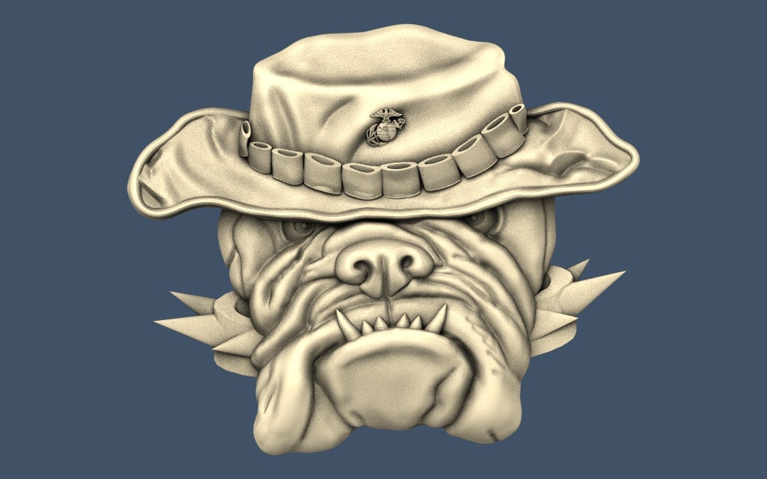 Bulldog Dog Faithful Friend Animal STL Model CNC Router Engraver Artcam ...