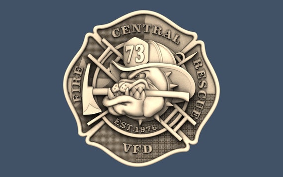 Firefighter Bulldog Fire Rescue STL Model Sign CNC Router - Etsy