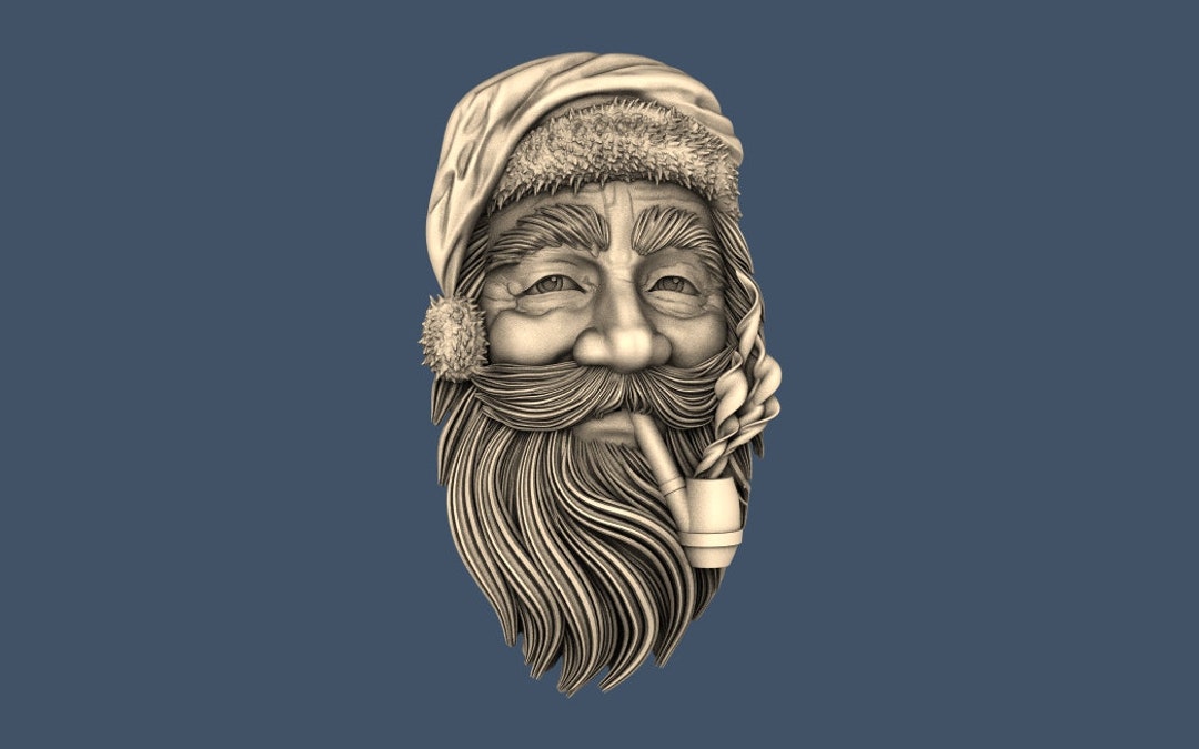 Christmas Holidays Santa Claus STL Model CNC Router Engraver Artcam ...