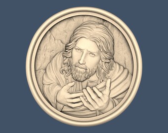 Jesus, 3D STL Model, CNC Router Engraver, Artcam, Aspire, CNC Files ...