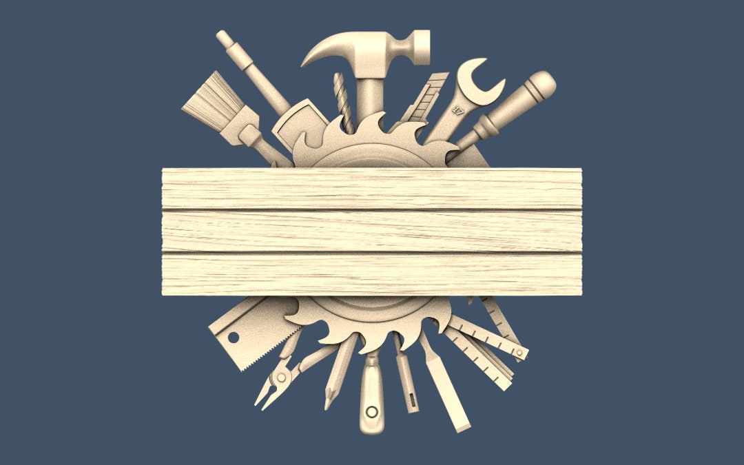 Welcome Sign Workshop Sign With Tools Repair Tool STL Model CNC Router ...