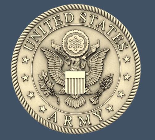US Army Sign 3D STL Model, CNC Router, Wood Art (digital File) - Etsy