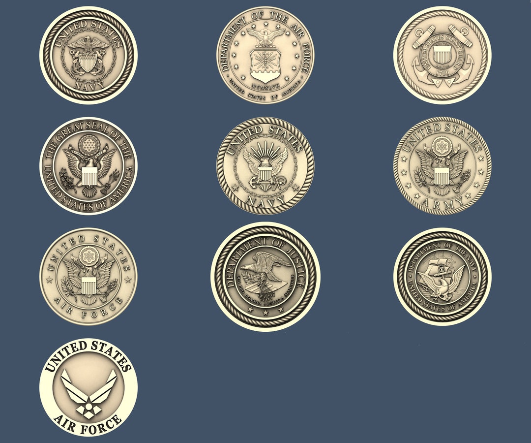 Us Army American Army Signs Us Military Insignia 3D STL Model CNC ...