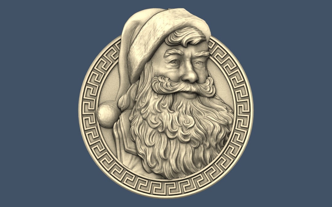 Christmas Holidays Santa Claus STL Model CNC Router Engraver Artcam ...