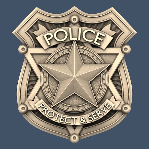 Police Badge Stl Files - Etsy