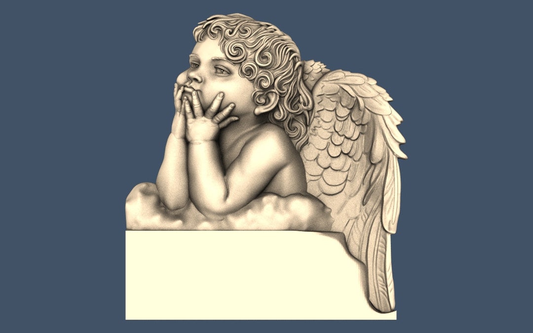 Love Hands Baby Angel Wings STL modelo CNC enrutador grabador Artcam ...