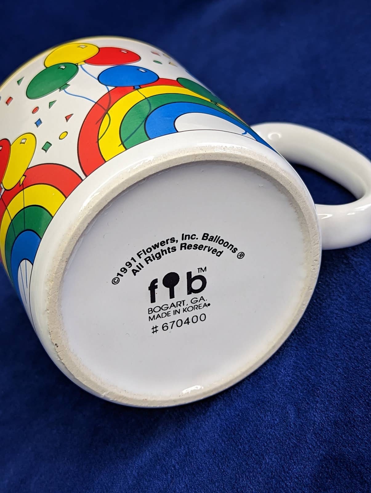 Vintage 1991 VINTAGE Susan Burger Balloon Celebration Mug Excellent - Etsy