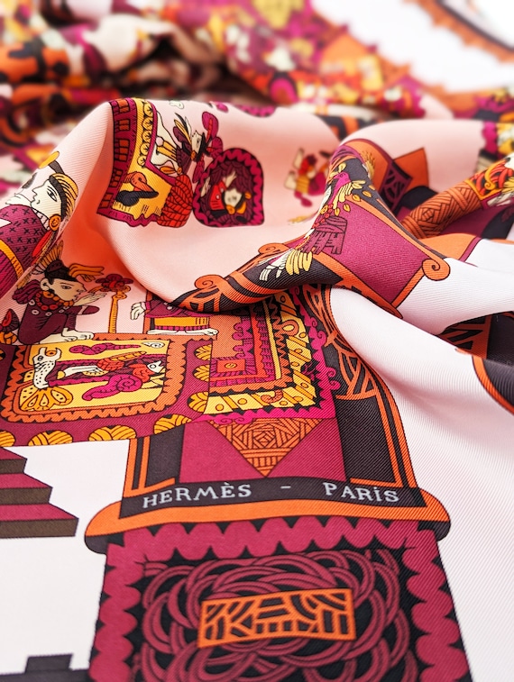 Authentic Hermes Silk Scarf Astres et Soleils by Anni… - Gem