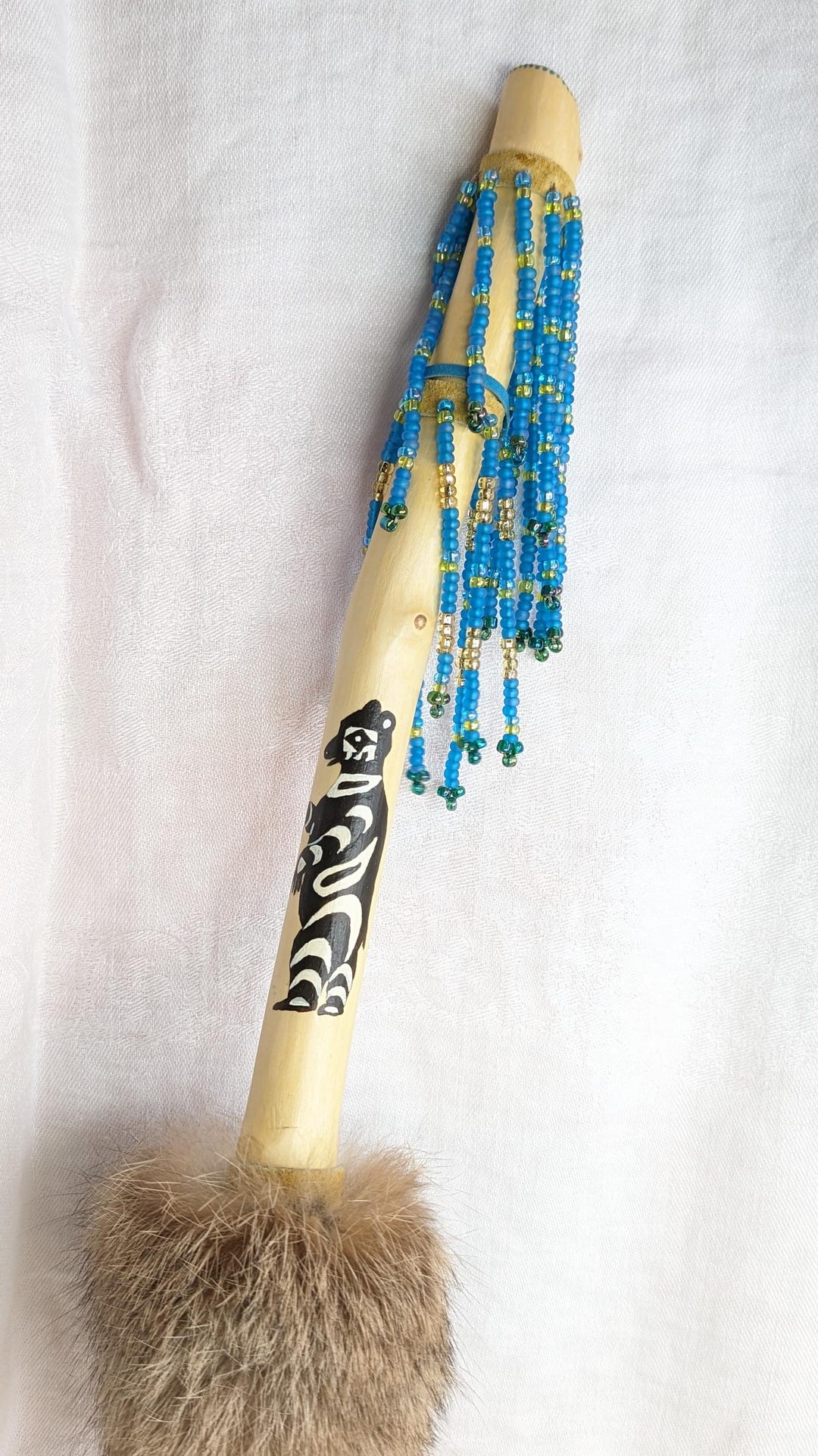 Native American Beaded Hand Painted Traditional Talking Stick - Etsy
