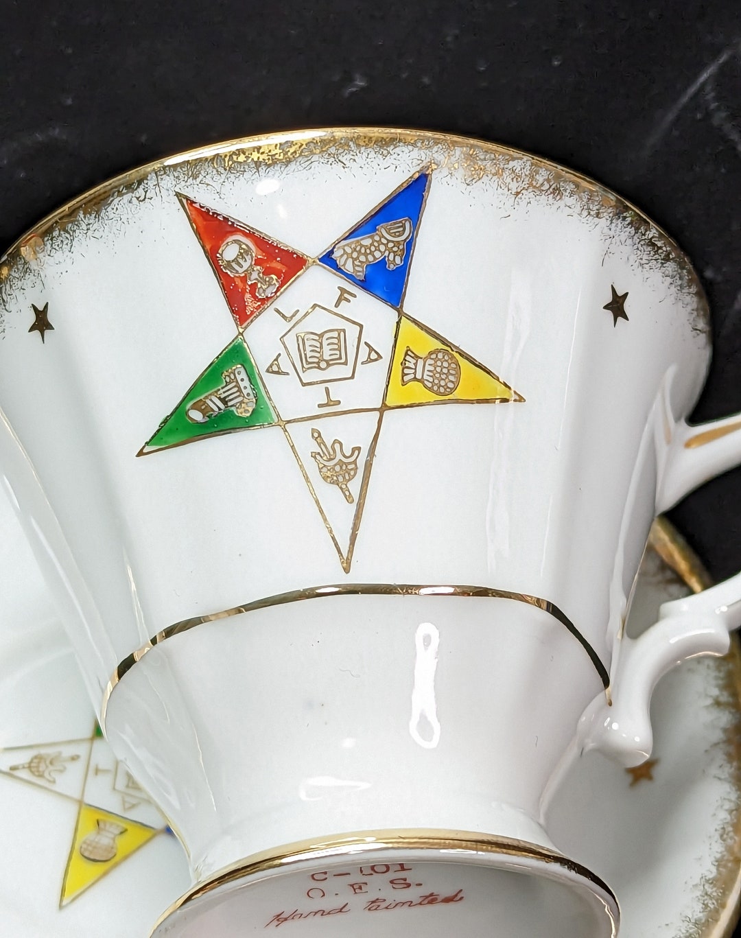 Vintage Bone China O.E.S. Order of the Eastern Star MASONIC Tea Cup ...