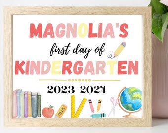 Editable First Day of School Printable Sign, Details Keepsake Photo ...