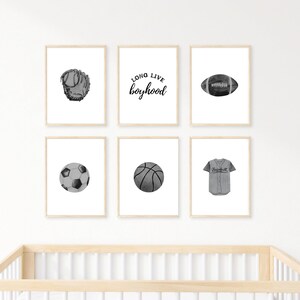 Long Live Boyhood Sports Wall Gallery, Digital Prints, Boys Room Prints ...