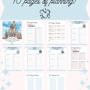 WDW Theme Park Planner Template, WDW Planning Editable Template, WDW ...