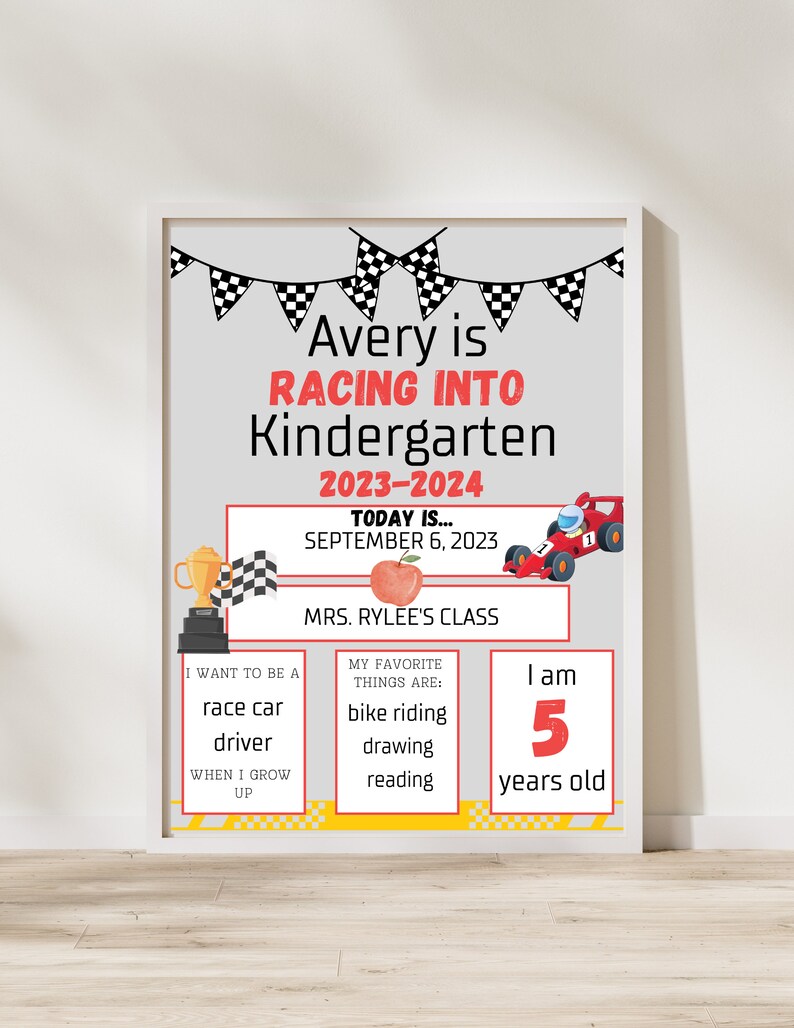 Editable First Day of School Printable Sign, Details Keepsake Photo ...