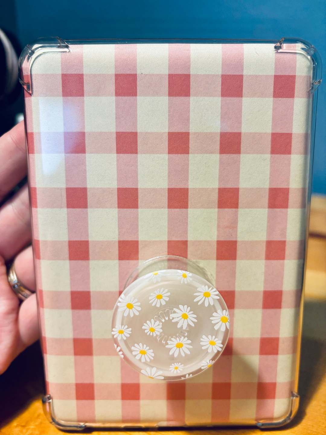 Pink Gingham Printable Insert for Clear Kindle Case - Etsy