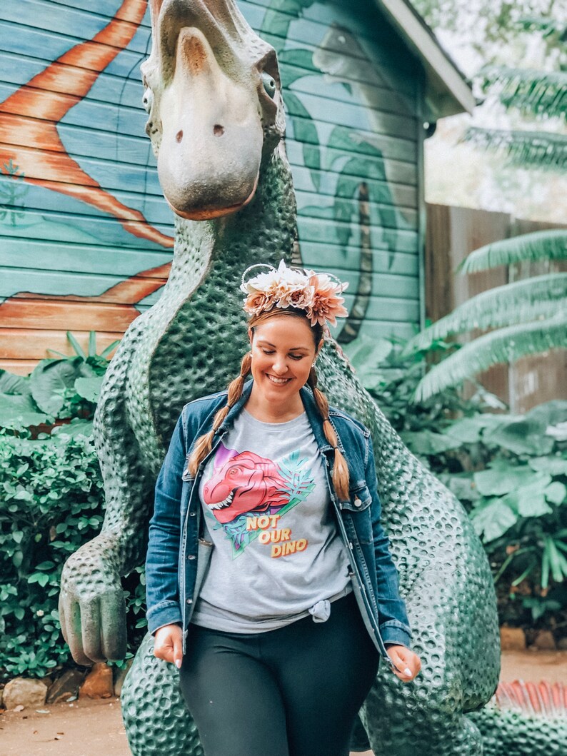 Not Our Dino Unisex Gray Tee Dinosaur Ride Shirt Animal - Etsy