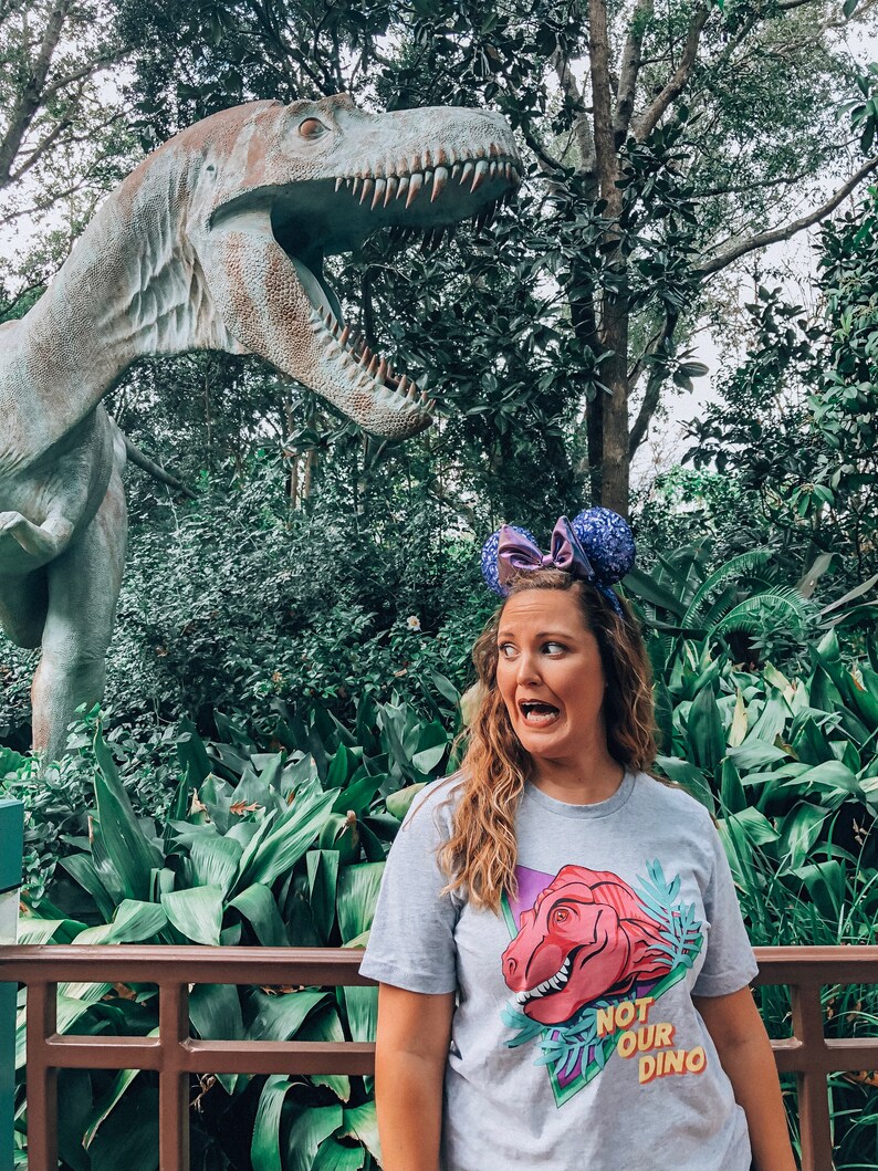 Not Our Dino Unisex Gray Tee Dinosaur Ride Shirt Animal - Etsy