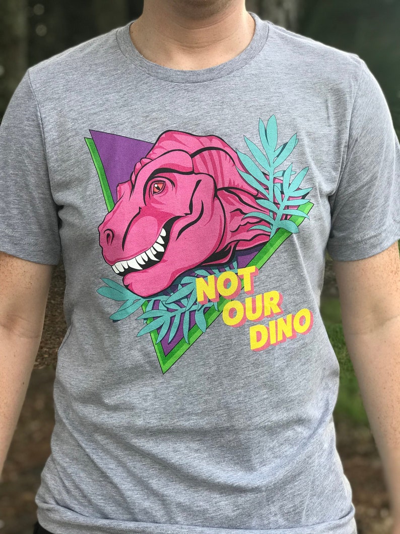 Not Our Dino Unisex Gray Tee, Dinosaur Ride Shirt, Animal Kingdom Tee ...
