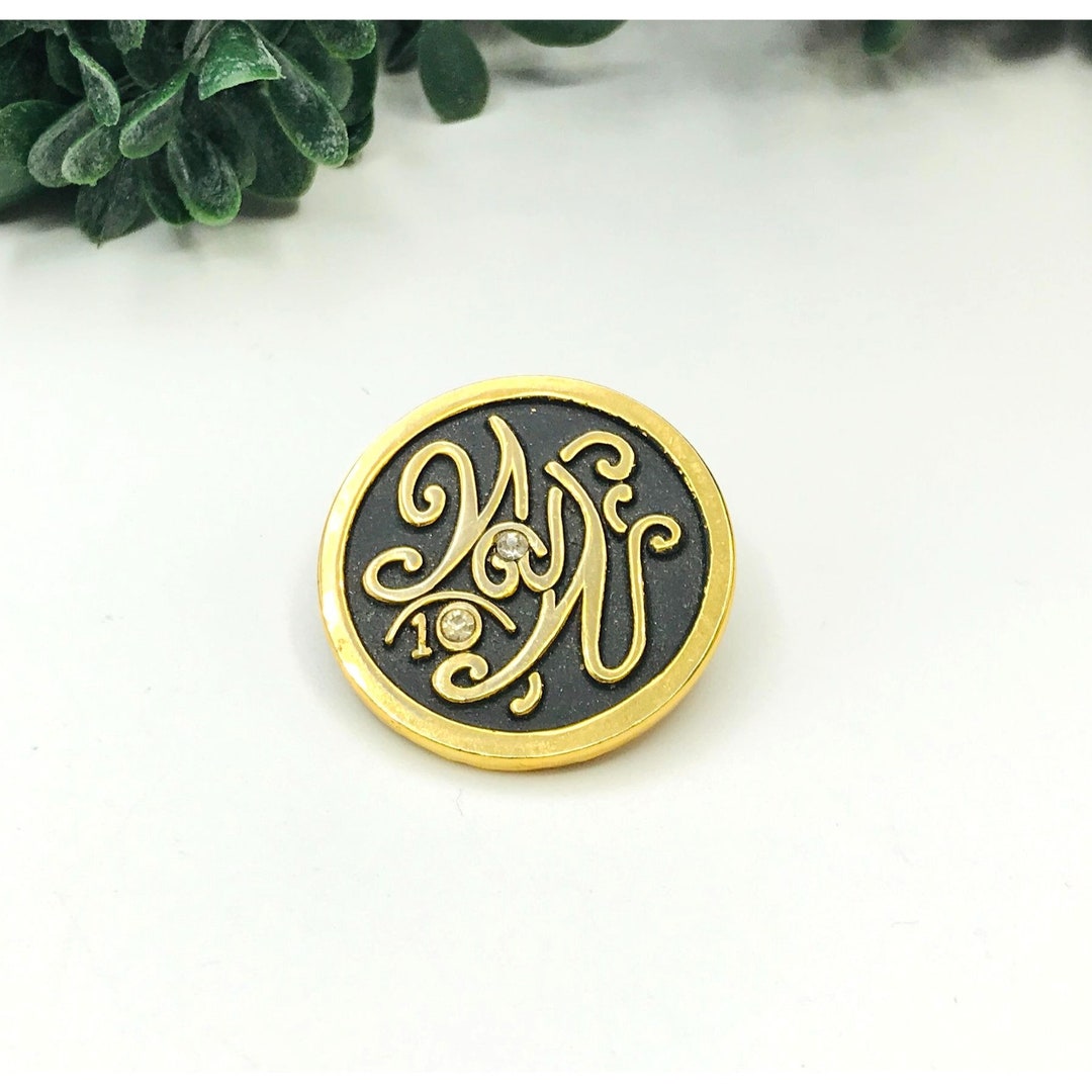 Vintage Weight Watchers Pin Gold Tone With Black Enamel 1" Dia - Etsy