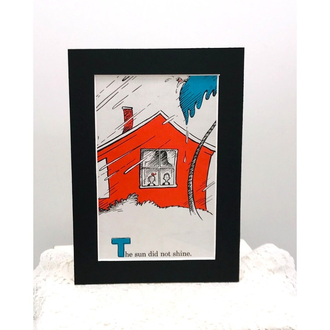 Vintage Upcycled Matted "storybook" Page 5 X 7 Print Dr. Seuss Thing ...